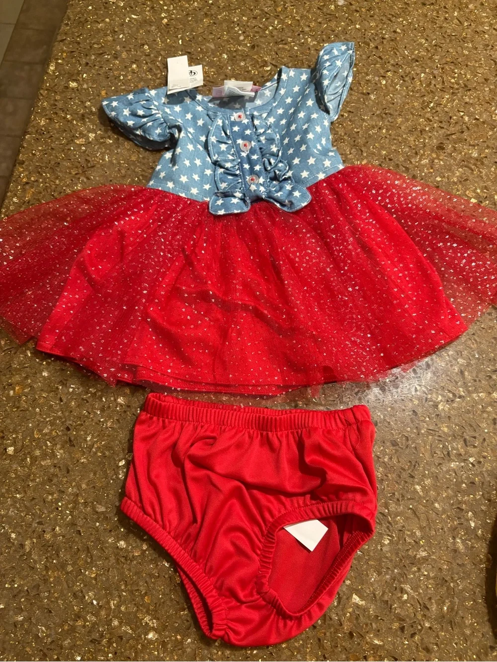 Crate&Barrel | Costumes | Cratebarrel Blue Star Bodice With Red Sparkle ...